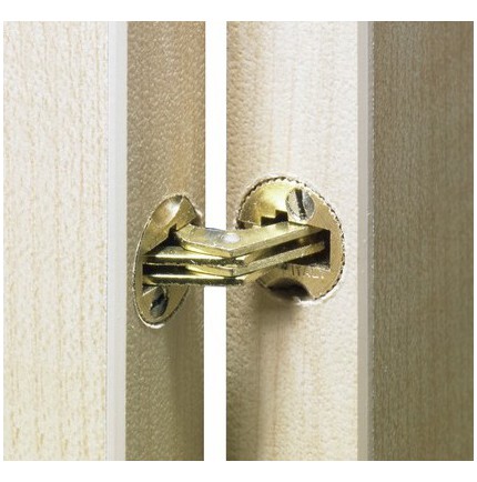 Charnière invisible pour meuble, en laiton poli