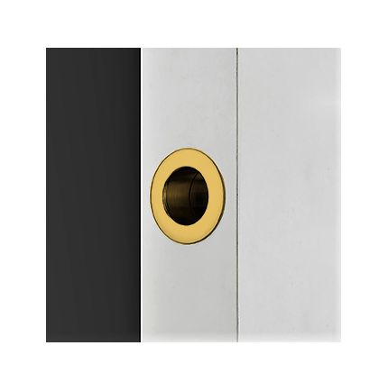 Tire-doigt rond pour porte coulissante en laiton